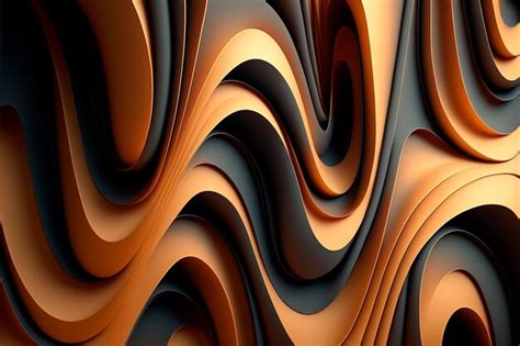 Premium Photo 3d Abstract Wave Pattern Background
