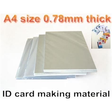 Jual A4 Size 078mm Thick Blank Inkjet Print Pvc Sheetwhite For Pvc