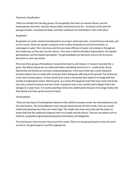 Taxonomic Classification Wps Office Taxonomic Classification Plants