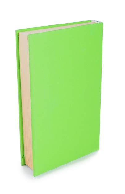 Premium Photo A Green Book On White Isolated Background