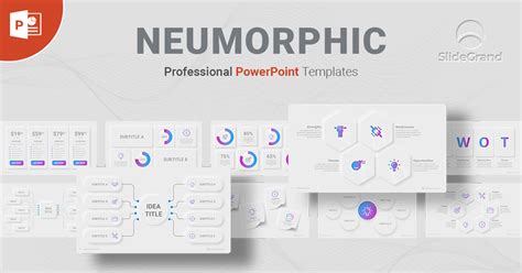 Animated Neumorphic PowerPoint Template Designs SlideGrand