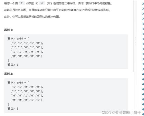 200 岛屿数量 Csdn博客