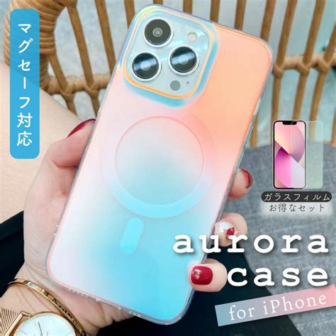 【楽天市場】ガラスフィルムセット【マグセーフ対応】角度によって変化する虹色 かわいいケース Iphone16e ケース 16pro
