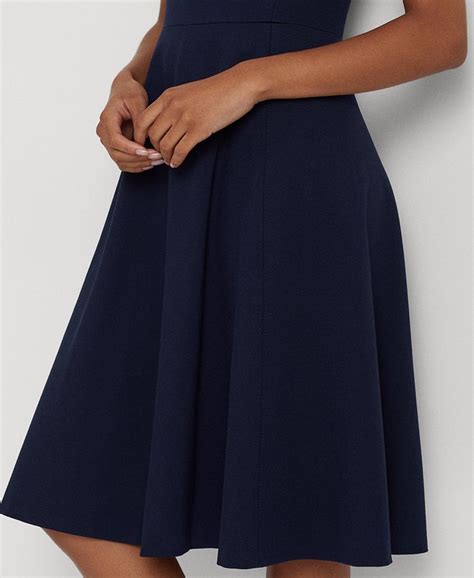 Lauren Ralph Lauren Womens Ponte Fit And Flare Dress Macys