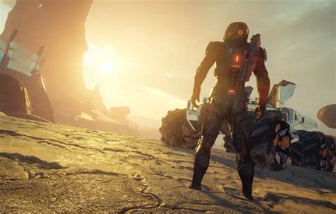 Wallpaper Sunset The Main Character Nomad Mass Effect Andromeda