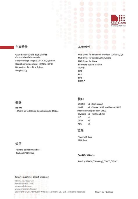 Simcom 芯讯通nb Iot模组 Sim7000c N【最新版】物联网 云市场 阿里云
