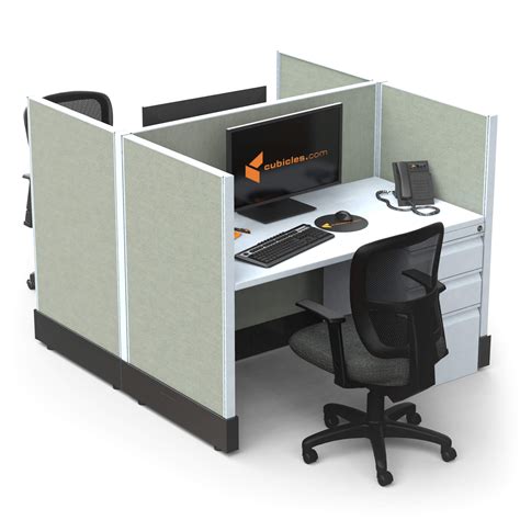 Small Office Cubicles 39h 2pack Cluster Unpowered By