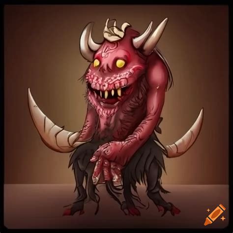Detailed Cartoon Demon Character On Craiyon