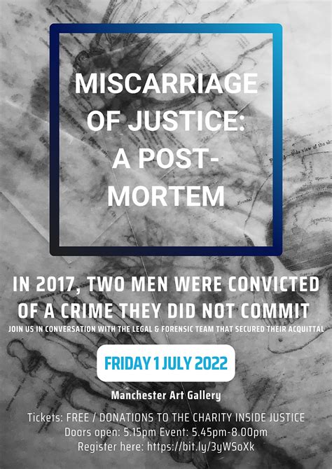 Miscarriage Of Justice A Post Mortem