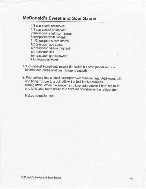 Mcdonalds Sweet And Sour Sauce Sweet N Sour Sauce Recipe Sweet And