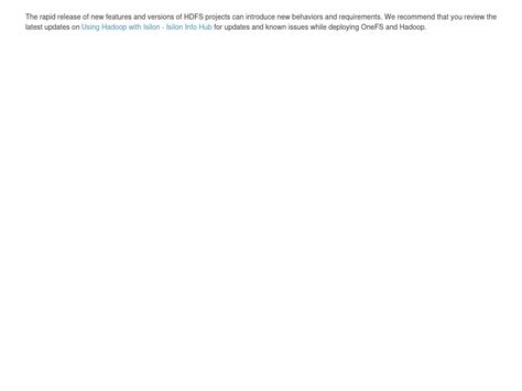 info regarding powerscale and hadoop dell powerscale and cloudera