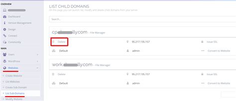 subdomain management in cyberpanel