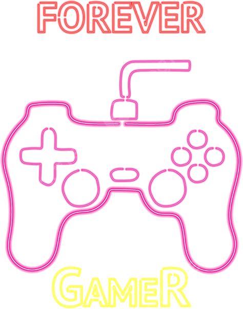 네온 효과에 Gampad를 가진 영원히 게이머 새로운 램프 클립 아트 클립 아트 Png 일러스트 및 벡터 에 대한 무료 다운로드 Pngtree