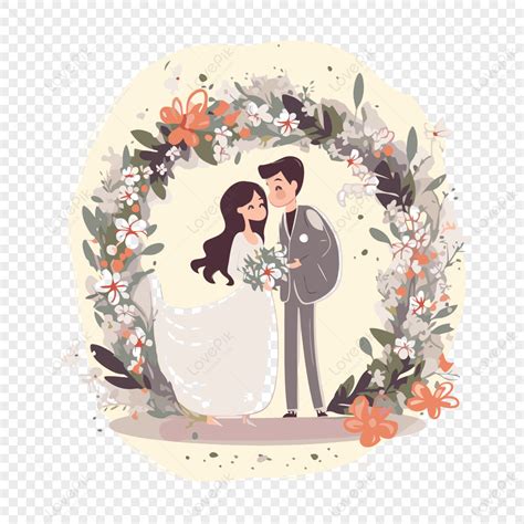결혼 축하 만화 상표 클립 아트 Png 일러스트 무료 다운로드 Lovepik