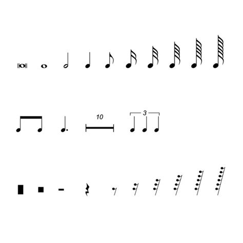symboles de notation normalisé de la musique Image vectorielle tuulijumala