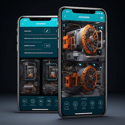 Premium Photo Mobile App Design Of Engineering Cad Drawing App Design Contemporary Theme With