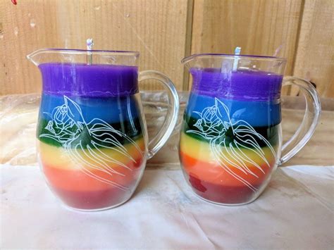 Rainbow In A Jar Wax Play Candle Low Temp Unscented Pitcher Cand