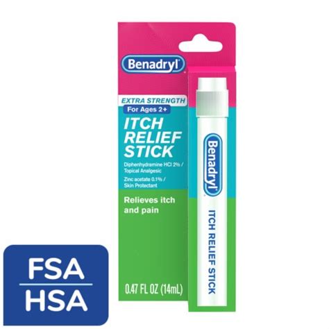 Benadryl Extra Strength Itch Relief Stick Travel Size 14 Ml Kroger
