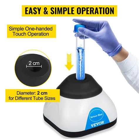 Vevor Vortex Mixer 3000rpm Mini Vortex Mixer Shaker Touch Function