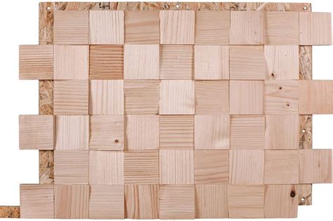 Home And Office Decoration Spruce Oiled Splitwood Wall Panel Quadrat