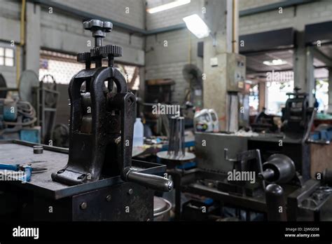 Machine And Tool Of Computer Numerical Control Cnc Factory Creates Metal Religion Art Such As