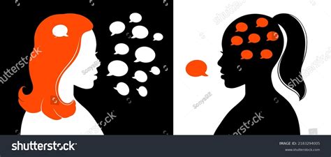 Two Personality Types Extrovert Introvert Concept Stock Vector Royalty Free
