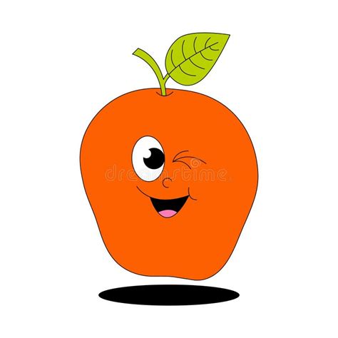 Fruit Summer Character Apple Retro Groovy Patch Trendy Sticker With
