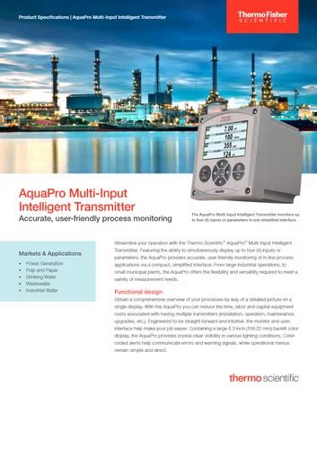 Thermo Fisher AquaPro Multi Input Intelligent Process Analyzer At Best