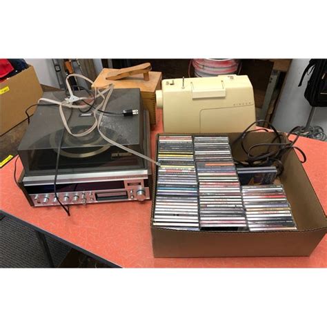 Large Group Of Misc Includes Vintage Singer Sewing Machinebox Of