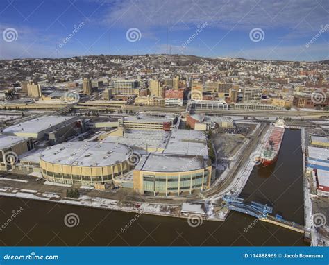 Canal Park In Duluth Is A Popular Place Even During Winter Editorial
