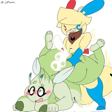 Rule 34 Big Ass Big Breasts Breasts Bubble Butt Celebi Lattemon Minun Plusle Pokemon Pokemon