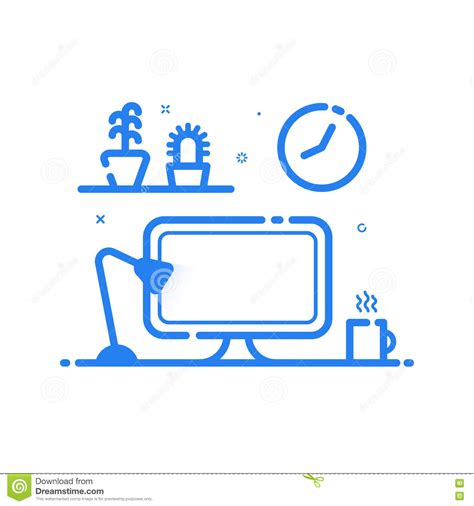 Linear Computer Tower Icon From Electronic Stuff Fill Outline Collection Thin Line Computer