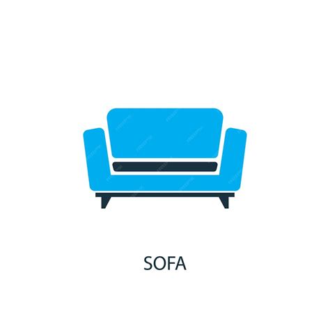 소파 아이콘입니다 로고 요소 그림입니다 2가지 컬러 컬렉션의 소파 심볼 디자인 간단한 소파 개념입니다 웹 및 모바일에서 사용할 수 있습니다 프리미엄 벡터