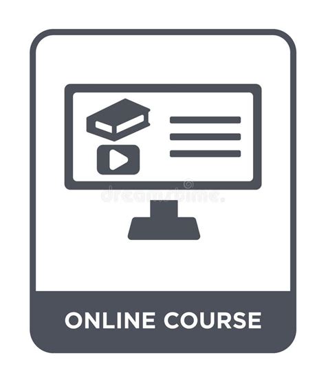 Online Course Icon In Trendy Design Style Online Course Icon Isolated