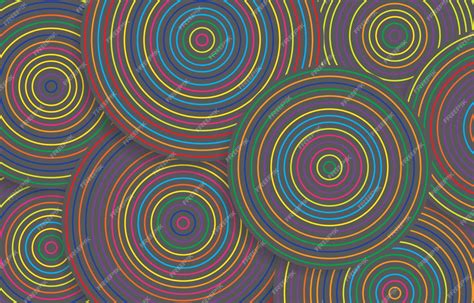 Premium Vector Abstract Overlapped Circle With Striped Lines Background