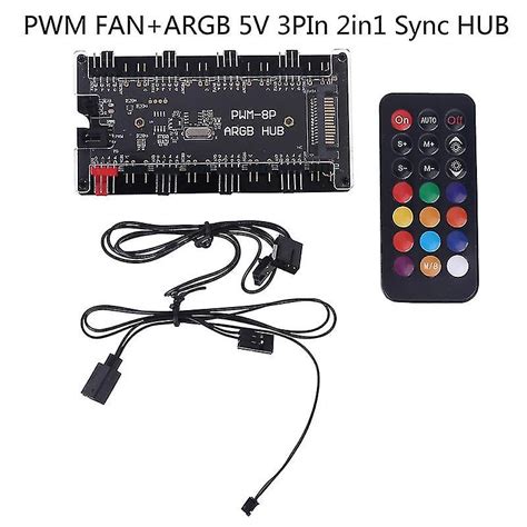 Pwm Fanargb Led 2 In 1 Sync Hub Wireless Controller 1 To 8 Multi Way