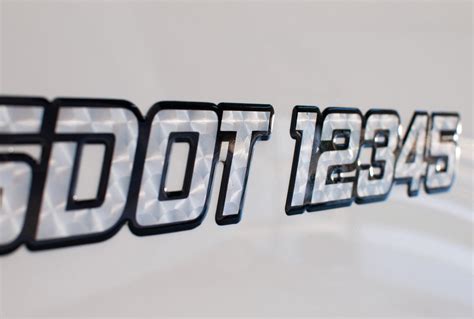 Custom Two Color Raised Domed 3d Usdot Dot Number Decal Sticker Letter Us Decals
