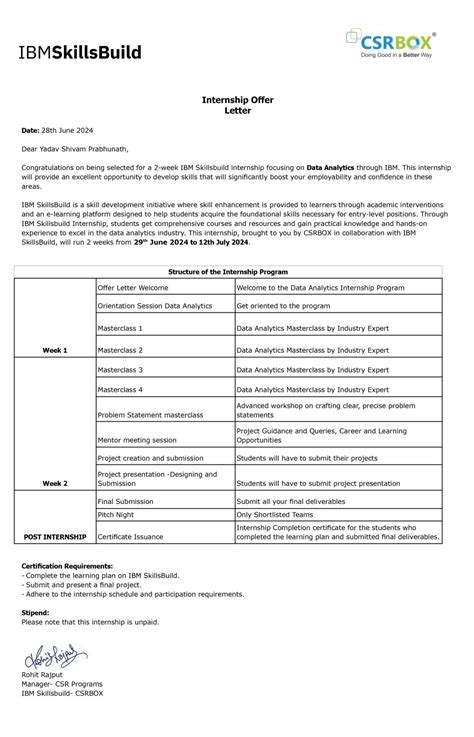 Shivam Yadav On Linkedin Ibm Dataanalytics Careergrowth Internship