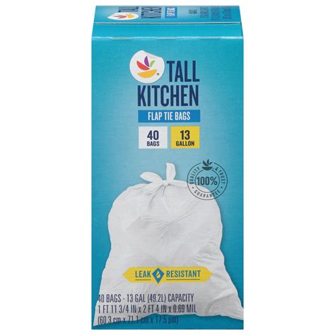 Save On Our Brand Tall Kitchen Flap Tie Bags 13 Gallon Order Online