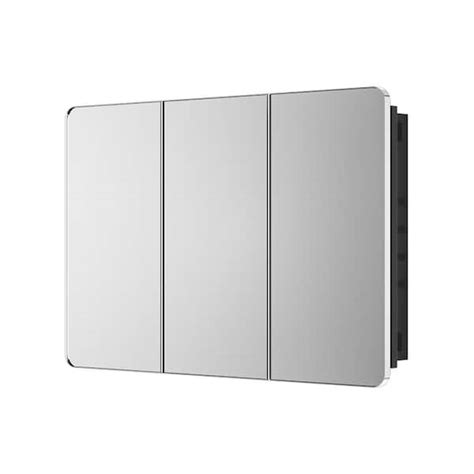 KeonJinn 48 In W X 32 In H Rectangular Chrome Aluminum Alloy Framed
