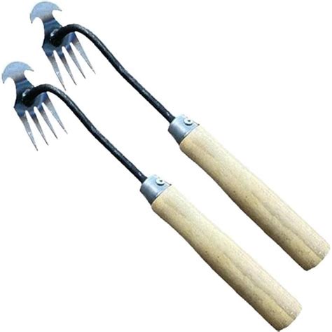 Lot De 2 Outils De Désherbage Manuel À 4 Dents Outil De Désherbage