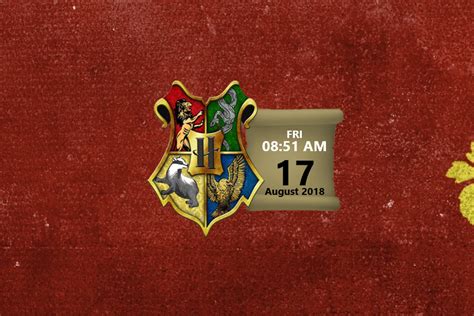 Hogwarts Houses Rainmeter Skin