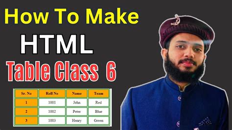 How To Make Table In Html Class 6 Beginner Course Az Tech Youtube