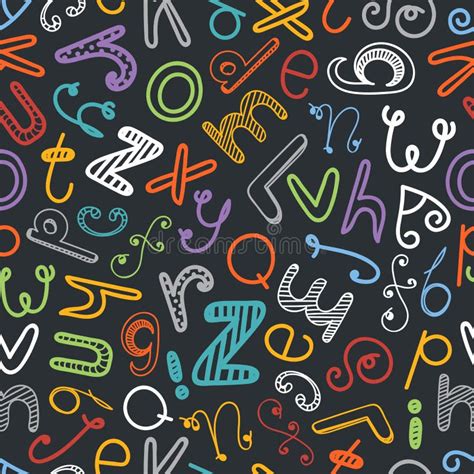 Abstract Hand Drawn Color Doodle Alphabet Vector Image Porn Sex Picture