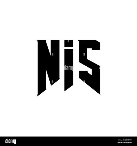 Nis Letter Logo Design For Technology Company Nis Logo Design Black