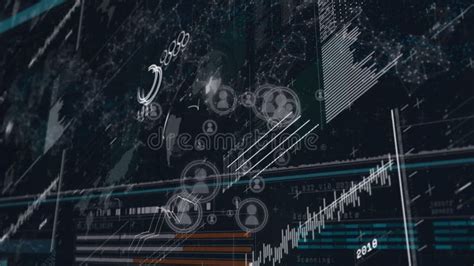 Filled Bar Chart Rising Initiating 3d Map Emerging While User Icons Drifting Sending Streaming