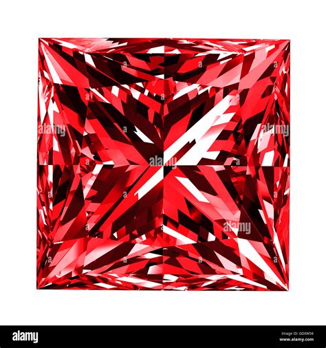 Synthetic Ruby Princess Cut Ph