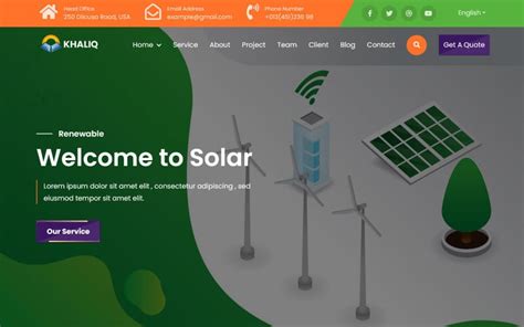 Ecotech Solar Energy Html Landing Page Template