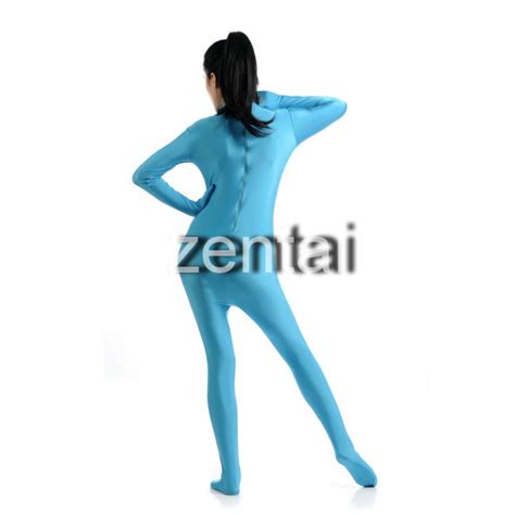 Womens Full Body Sky Blue Color Zentaisky Blue Full Body Spandex