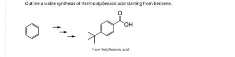 Solved Outline A Viable Synthesis Of 4 Tert Butylbenzoic